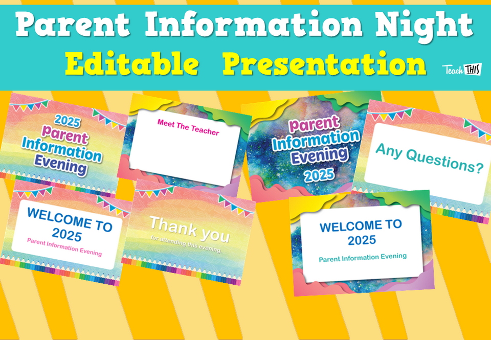 Parent Information Night Editable Presentation :: Teacher Resources and ...