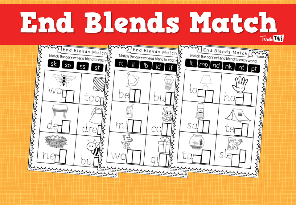 End Blends Match :: Teacher Resources and Classroom Games :: Teach This