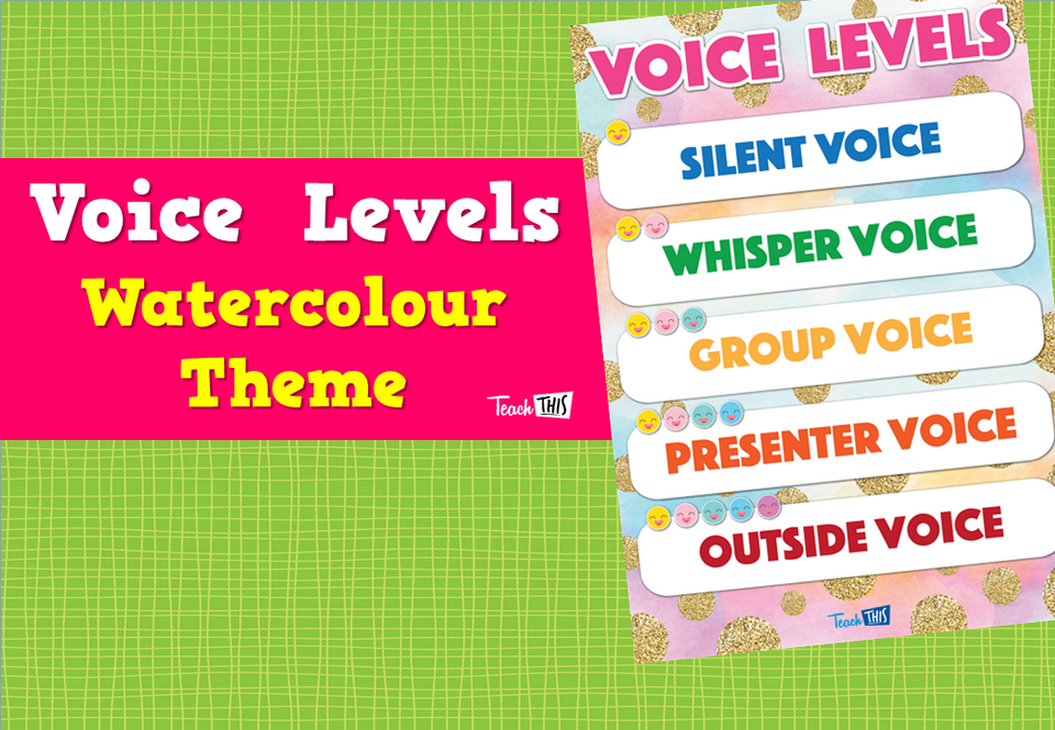 Voice Levels - Watercolour Theme :: Teacher Resources and Classroom ...