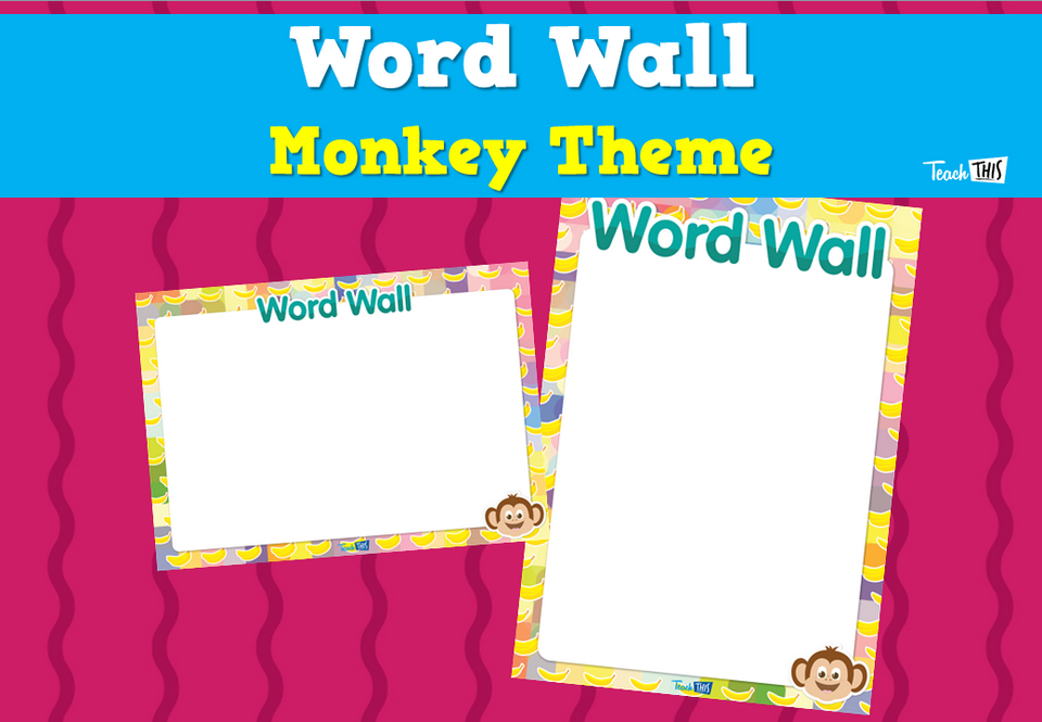 Word Wall - Monkey Theme :: Teacher Resources and Classroom Games ...
