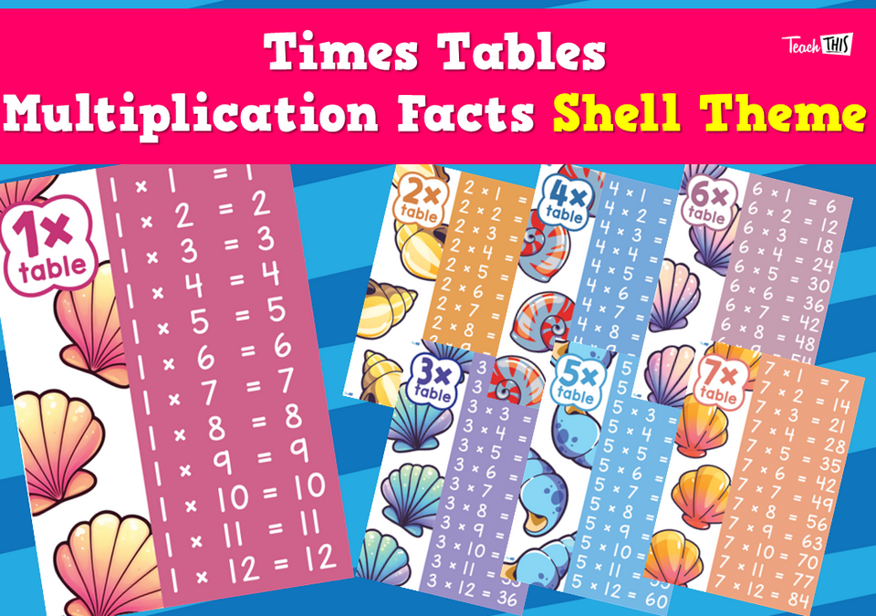 Times Tables - Multiplication Facts - Shell Theme :: Teacher Resources ...