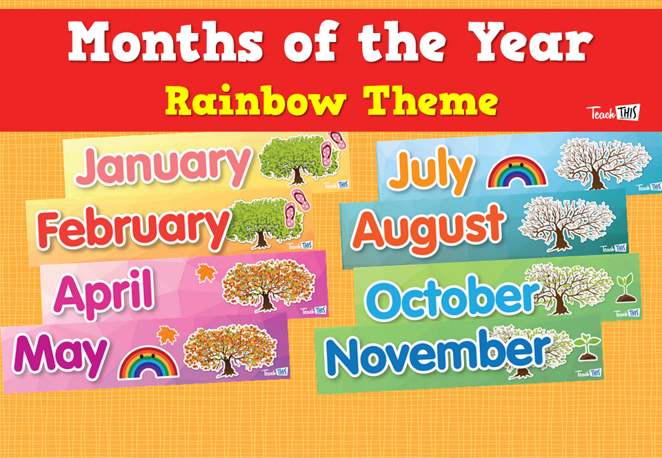 Months of the Year - Rainbow Theme :: Teacher Resources and Classroom ...