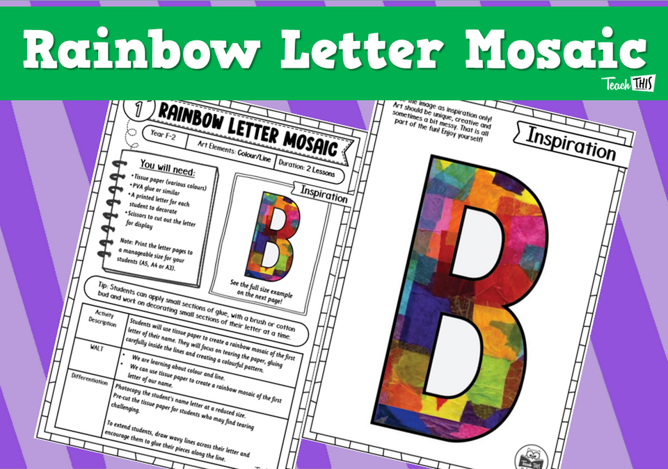 Rainbow Letter Mosaic :: Teacher Resources and Classroom Games :: Teach ...
