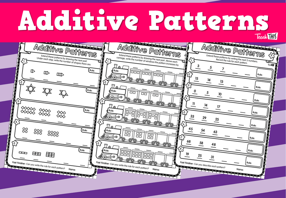 Additive Patterns :: Teacher Resources and Classroom Games :: Teach This