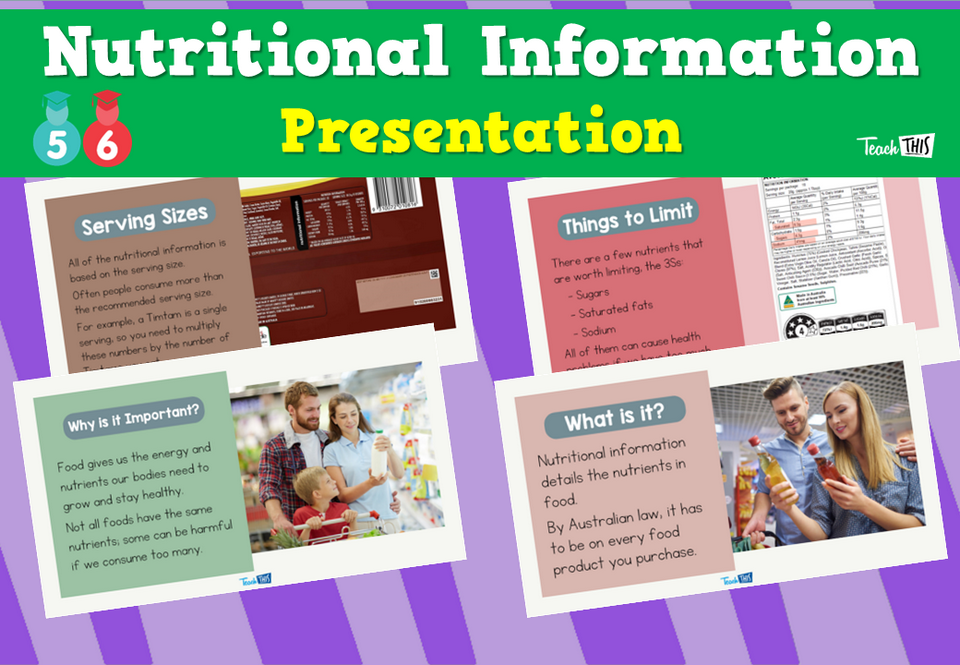 Nutritional Information - Presentation :: Teacher Resources and ...