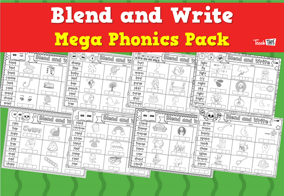Blend and Write Mega Phonics Pack :: Teacher Resources and Classroom ...