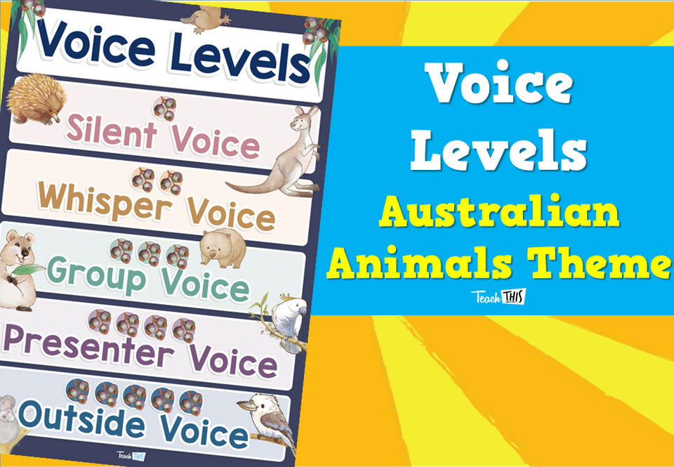 Voice Levels - Australian Animals Theme :: Teacher Resources and ...