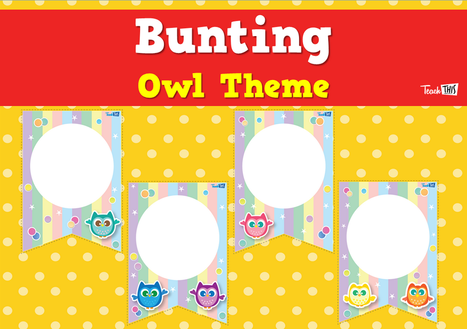 Bunting - Owl Theme :: Teacher Resources and Classroom Games :: Teach This