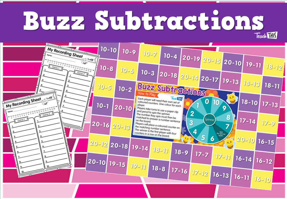 Buzz Subtractions :: Teacher Resources and Classroom Games :: Teach This