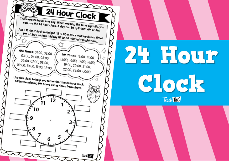 24 Hour Clock Conversion Worksheets 24 Hour Clock Conversion 