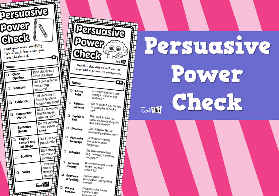 Persuasive Power Check :: Teacher Resources and Classroom Games ...