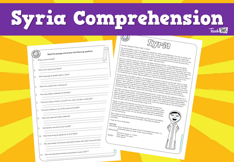 Syria Comprehension :: Teacher Resources and Classroom Games :: Teach This
