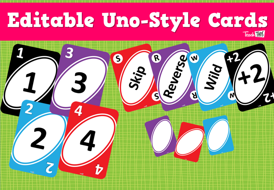 Editable Uno-Style Cards :: Teacher Resources and Classroom Games ...