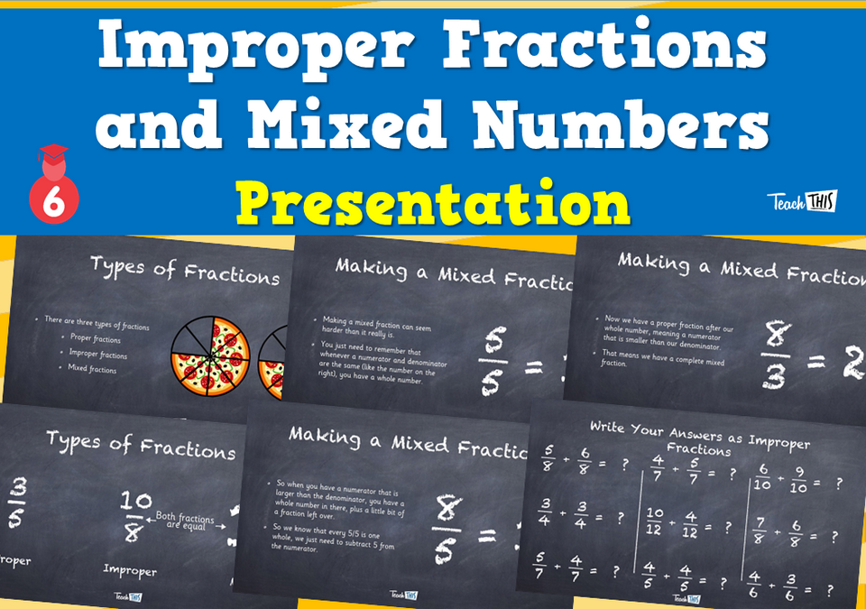 Improper Fractions and Mixed Numbers - Presentation :: Teacher ...