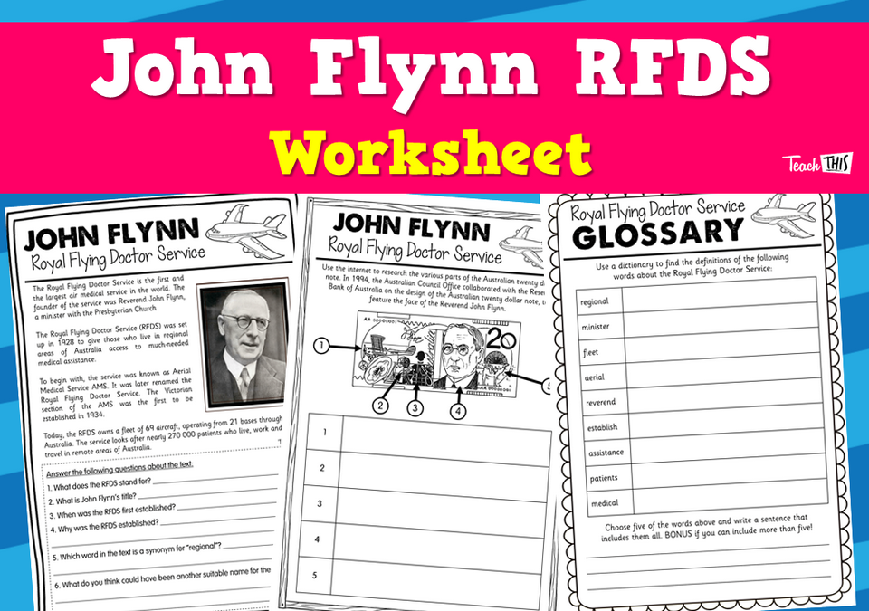 John Flynn RFDS - Worksheets :: Teacher Resources and Classroom Games ...