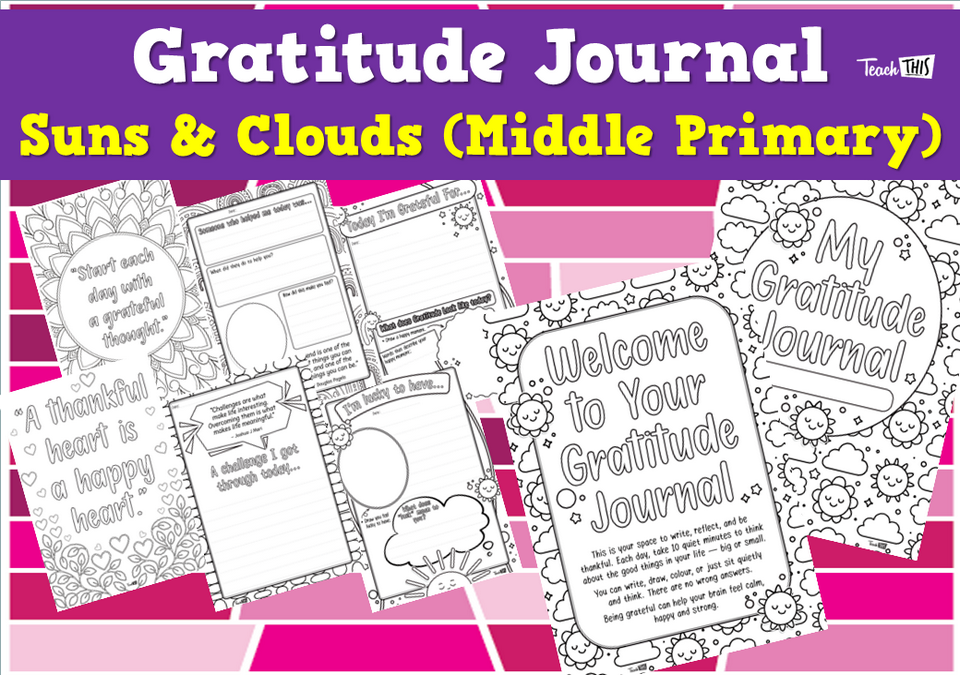 Gratitude Journal - Suns & Clouds (Middle Primary) :: Teacher Resources ...