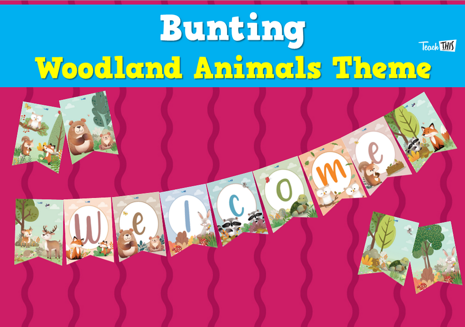 Bunting - Woodland Animals Theme :: Teacher Resources and Classroom ...