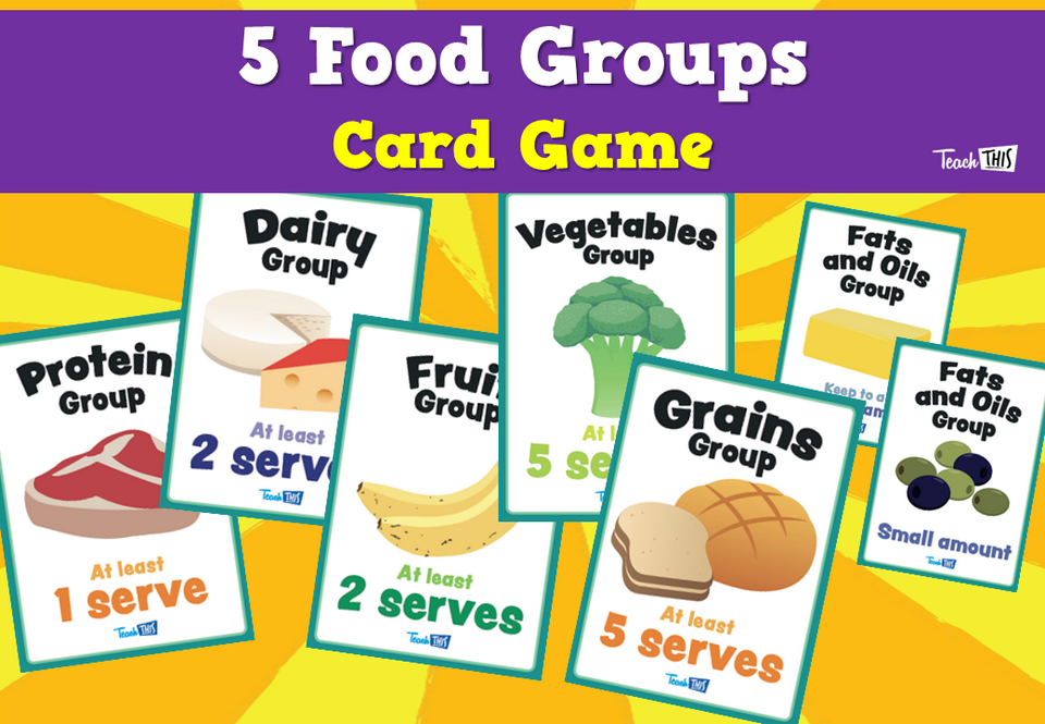5 Food Groups Card Game :: Teacher Resources and Classroom Games ...