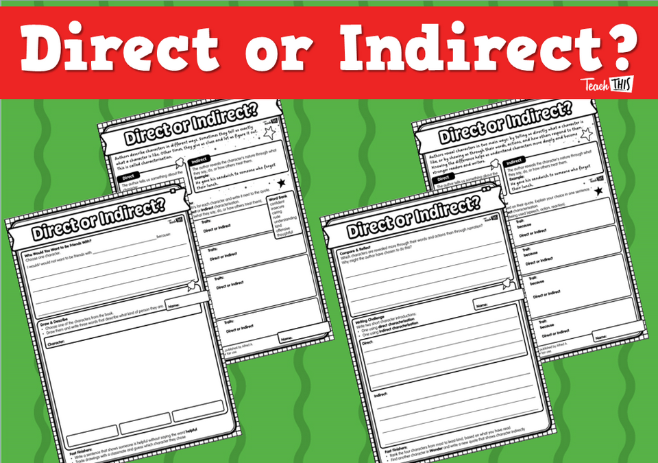 Direct or Indirect? :: Teacher Resources and Classroom Games :: Teach This