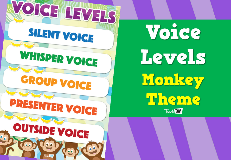 Voice Levels - Monkey Theme :: Teacher Resources and Classroom Games ...