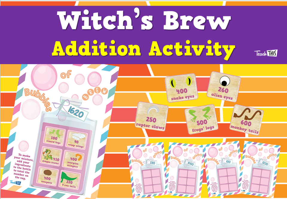 Witch’s Brew - Addition Activity :: Teacher Resources and Classroom ...