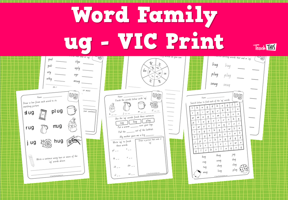 Word Family - ug - VIC Print :: Teacher Resources and Classroom Games ...
