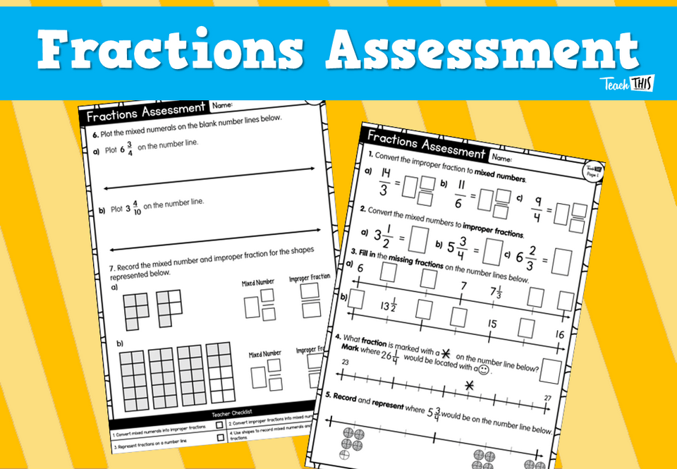 Fractions Assessment :: Teacher Resources and Classroom Games :: Teach This
