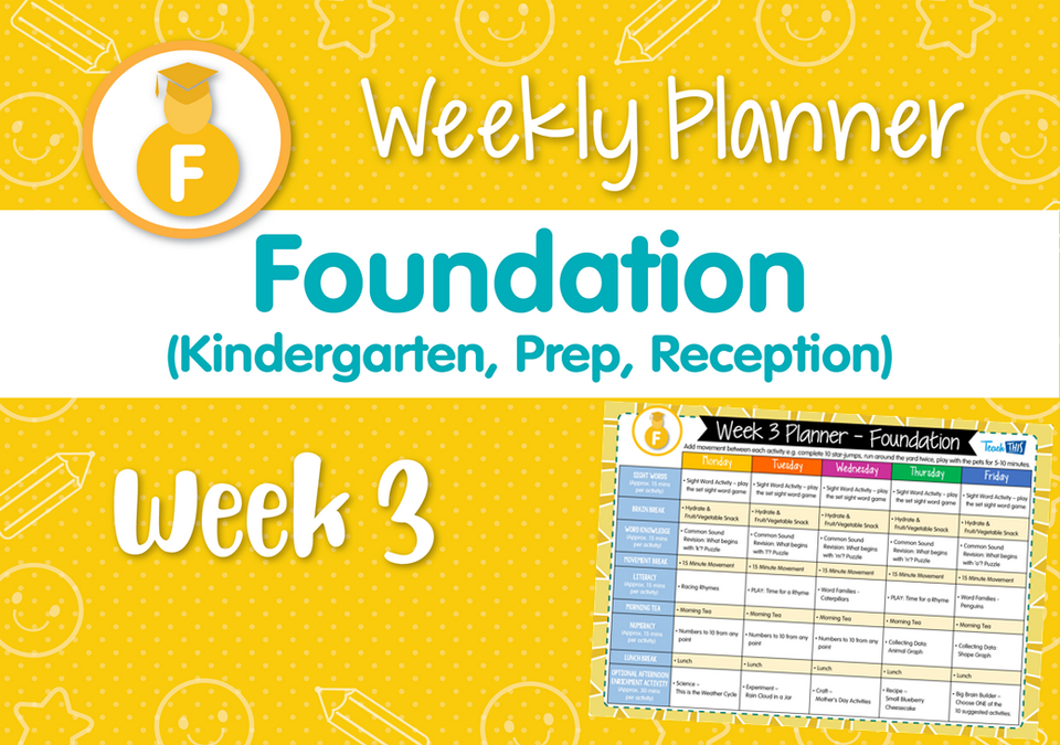 Weekly Planner - Foundation Week 3 :: Teacher Resources and Classroom ...