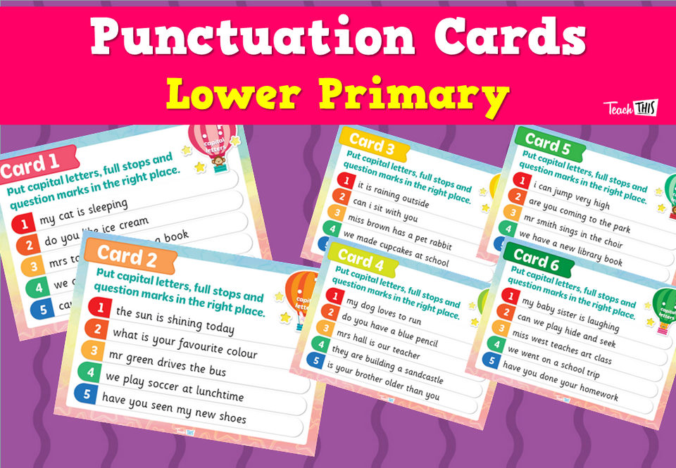 Punctuation Cards - Lower Primary :: Teacher Resources and Classroom ...