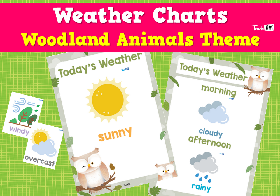 Weather Charts - Woodland Animals Theme :: Teacher Resources and ...