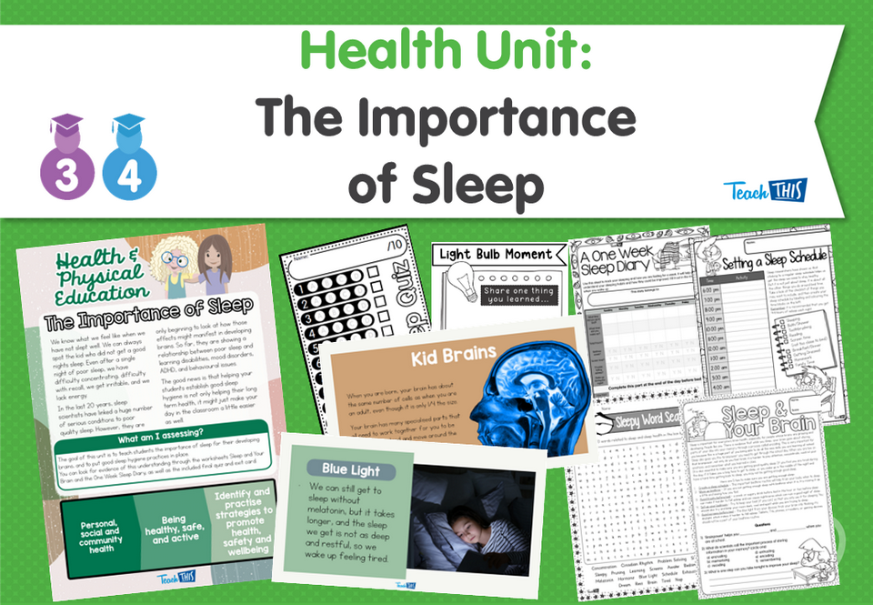 Health Unit: The Importance of Sleep :: Teacher Resources and Classroom ...