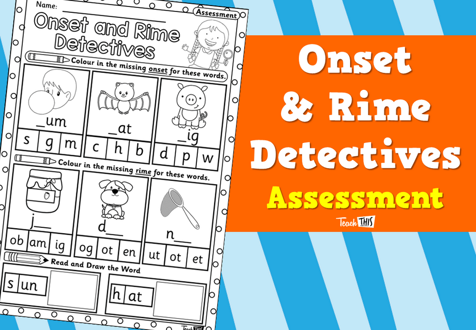 Onset & Rime Detectives Assessment :: Teacher Resources and Classroom ...