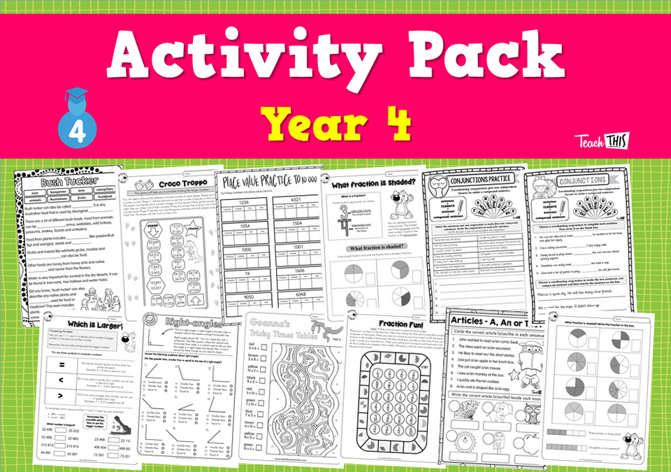 Activity Pack - Year 4 :: Teacher Resources and Classroom Games ...
