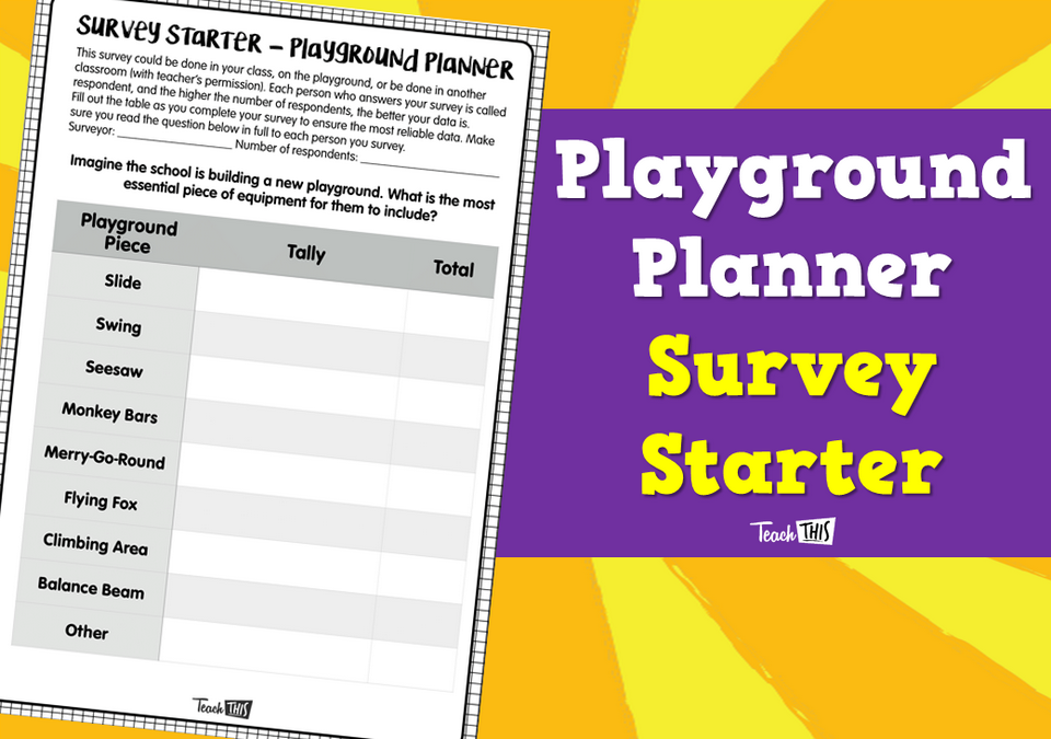 Playground Planner - Survey Starter :: Teacher Resources and Classroom ...