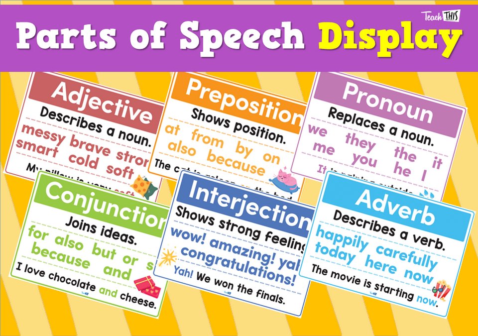 Parts of Speech Display :: Teacher Resources and Classroom Games ...