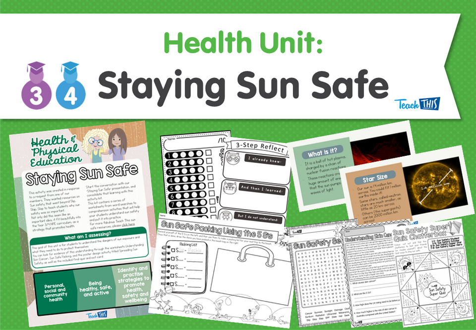 Health Unit: Staying Sun Safe :: Teacher Resources and Classroom Games ...