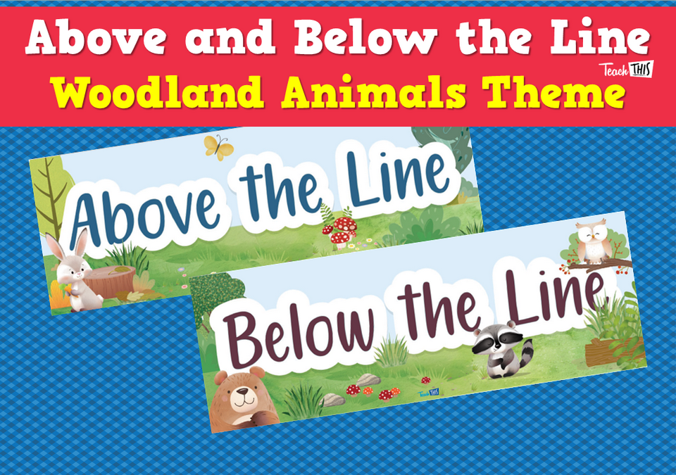 Above and Below the Line - Woodland Animals Theme :: Teacher Resources ...