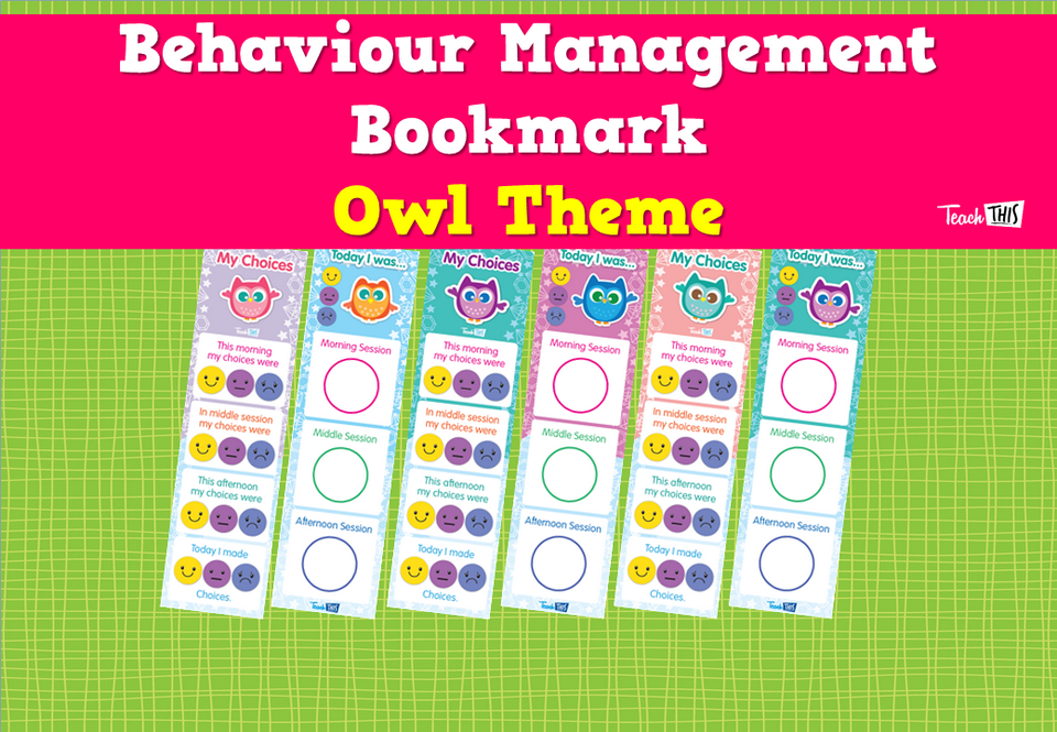 Behaviour Management Bookmark - Owl Theme :: Teacher Resources and ...