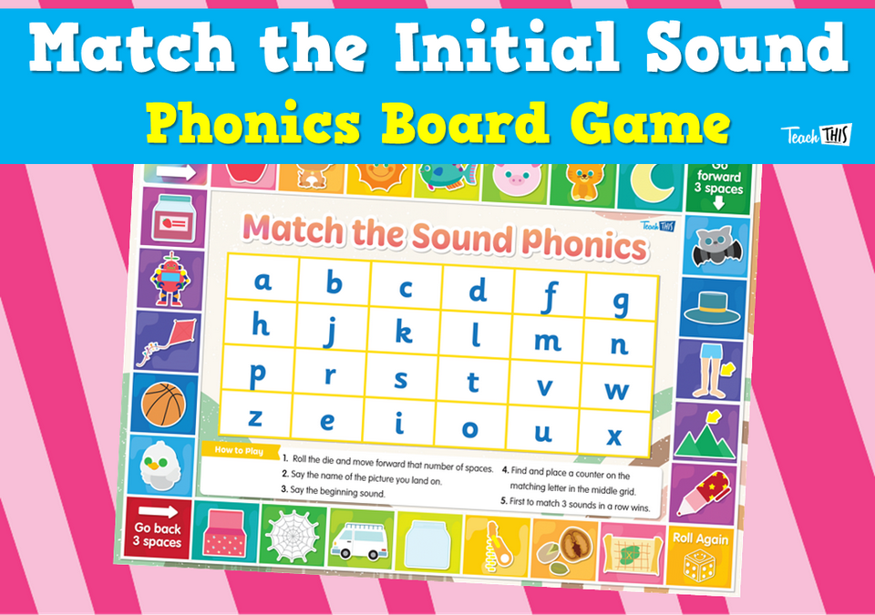 Match the Initial Sound - Phonics Board Game :: Teacher Resources and ...