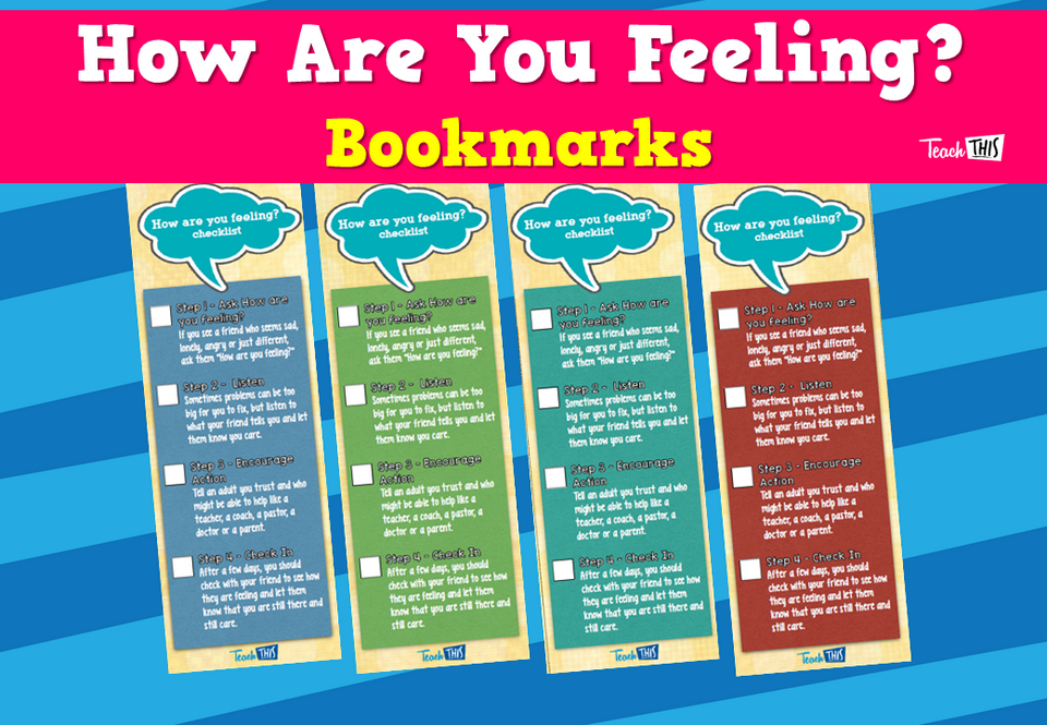 How Are You Feeling? - Bookmarks :: Teacher Resources and Classroom ...