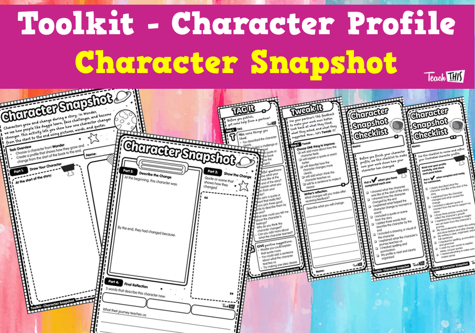 Toolkit- Character Profile- Character Snapshot :: Teacher Resources and ...