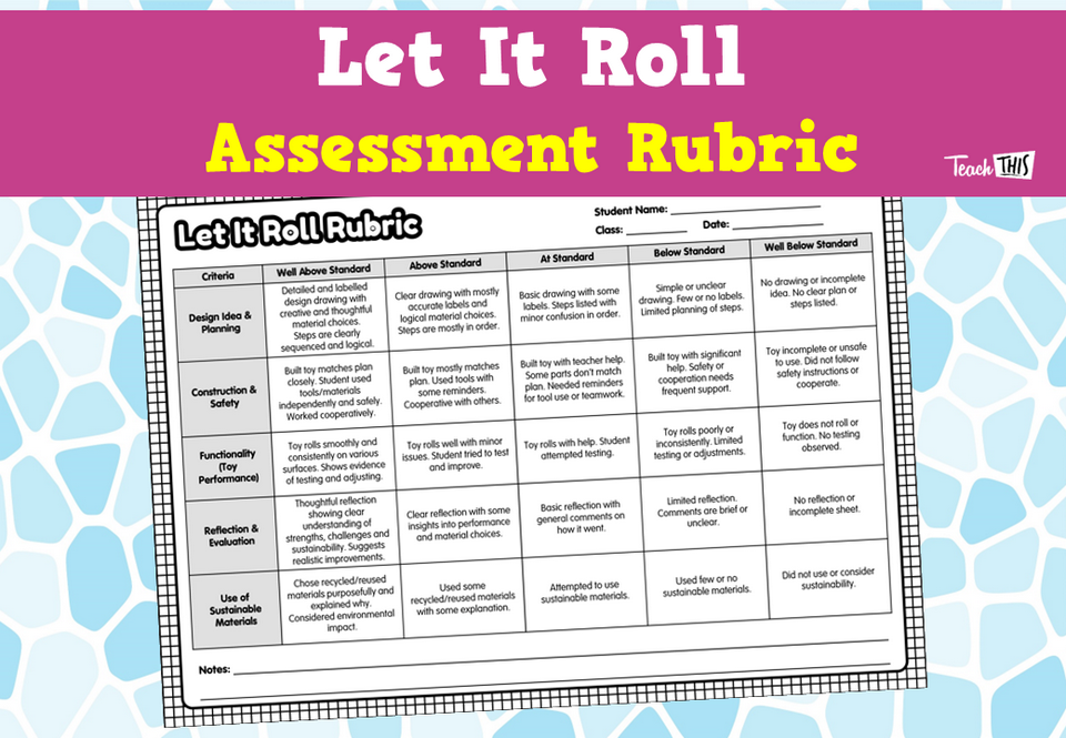 Let It Roll - Assessment Rubric :: Teacher Resources and Classroom ...