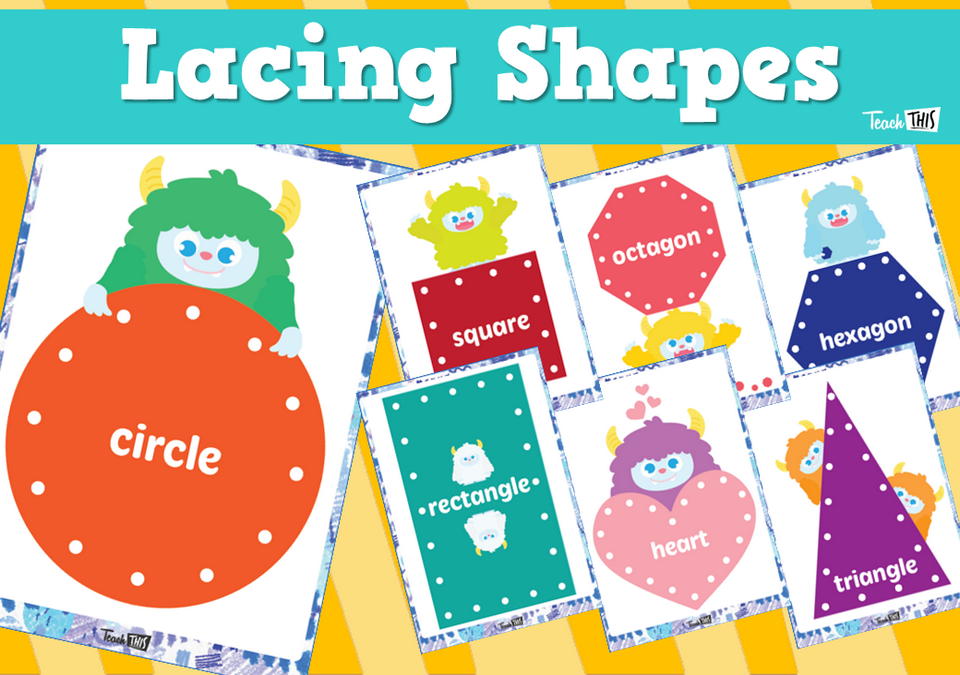 Lacing Shapes :: Teacher Resources and Classroom Games :: Teach This