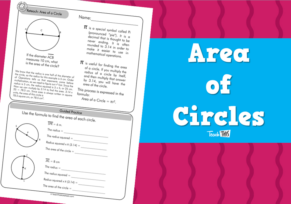 Area of Circles (answers incl) 4pg :: Teacher Resources and Classroom ...