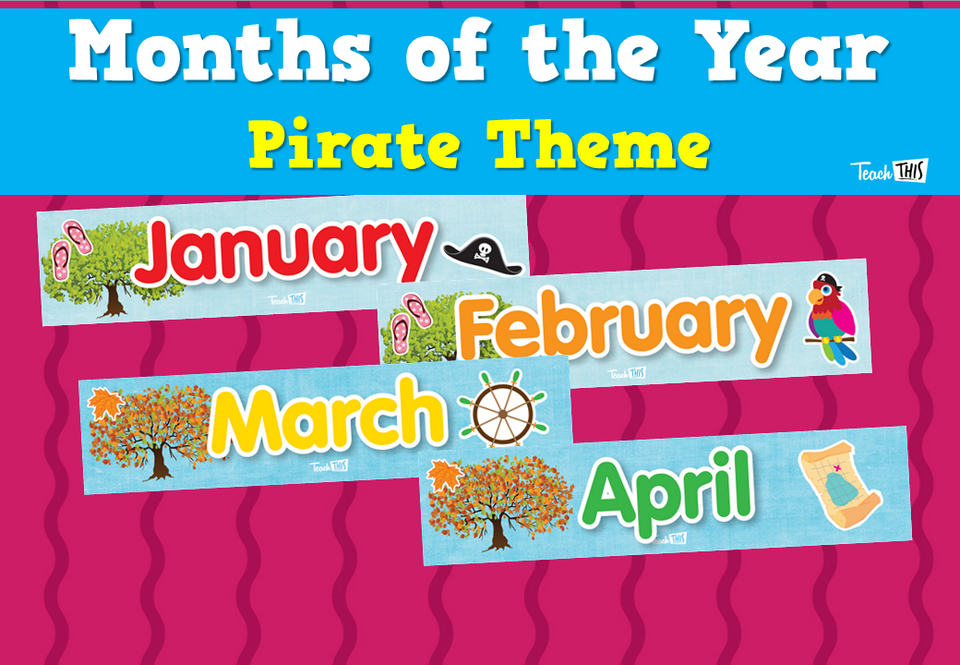 Months of the Year - Pirate Theme :: Teacher Resources and Classroom ...