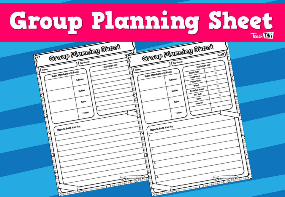 Group Planning Sheet :: Teacher Resources and Classroom Games :: Teach This