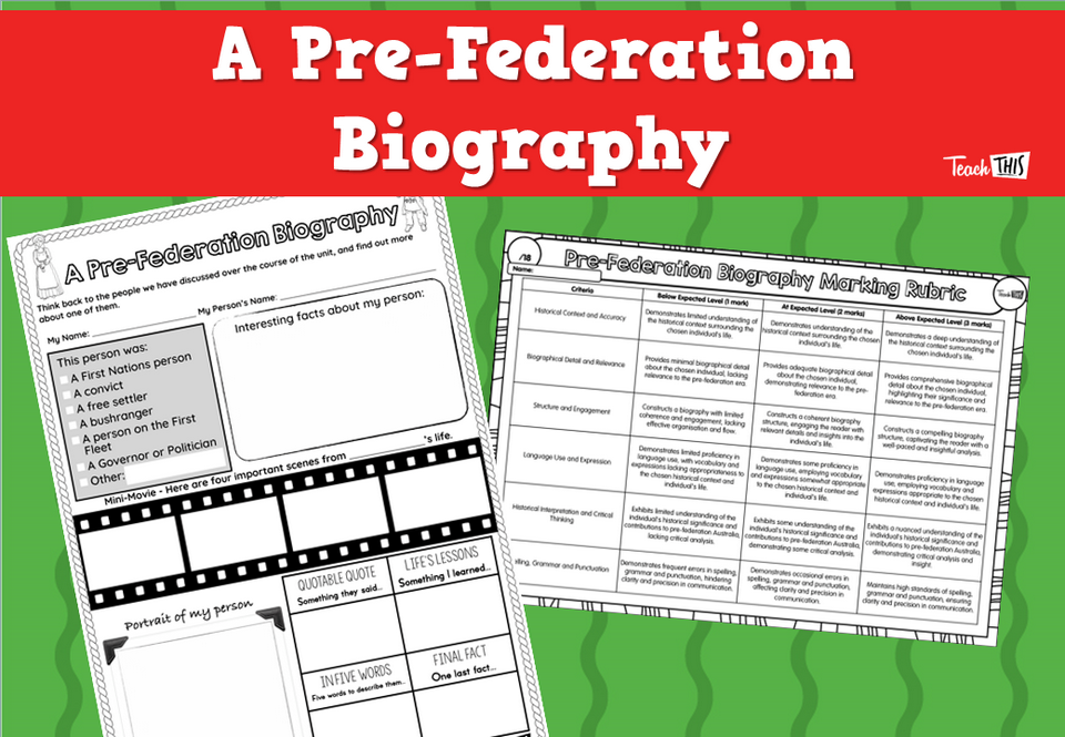 A Pre-Federation Biography :: Teacher Resources and Classroom Games ...