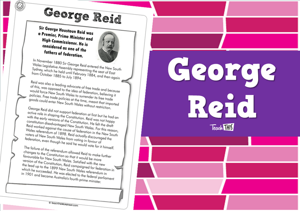 George Reid (2pg) :: Teacher Resources and Classroom Games :: Teach This