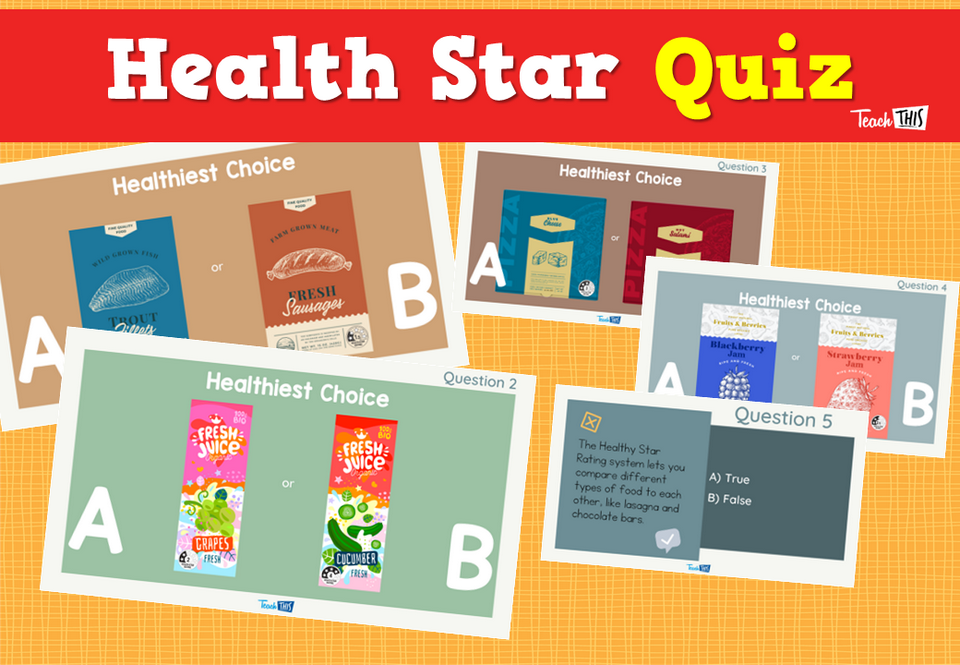 Health Star Quiz :: Teacher Resources and Classroom Games :: Teach This