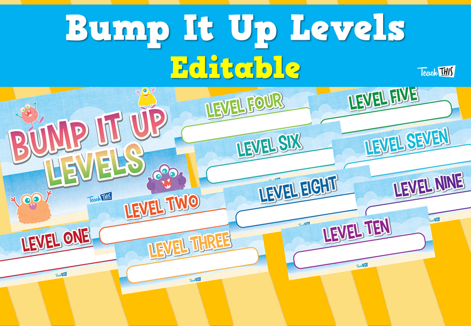 Bump It Up Levels Editable :: Teacher Resources and Classroom Games ...
